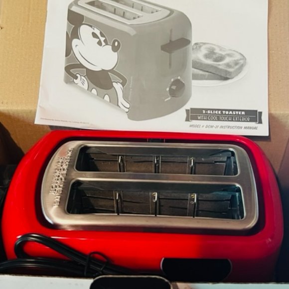 Disney | Kitchen | Walt Disney Mickey Mouse Toaster 2 Slice Two Ears ...